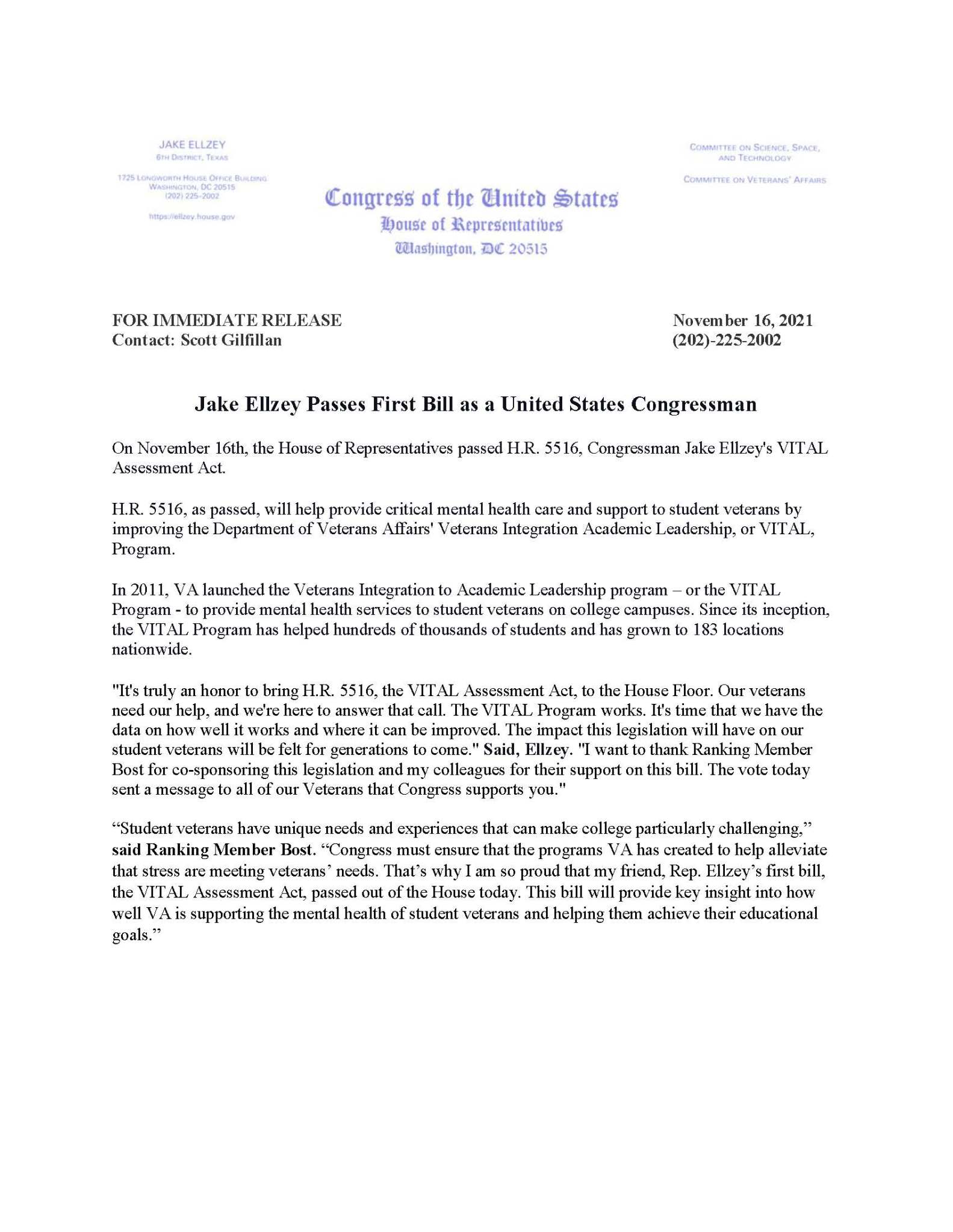 Ellzey Passes First Bill As US Congressman - The NavCo Chronicle