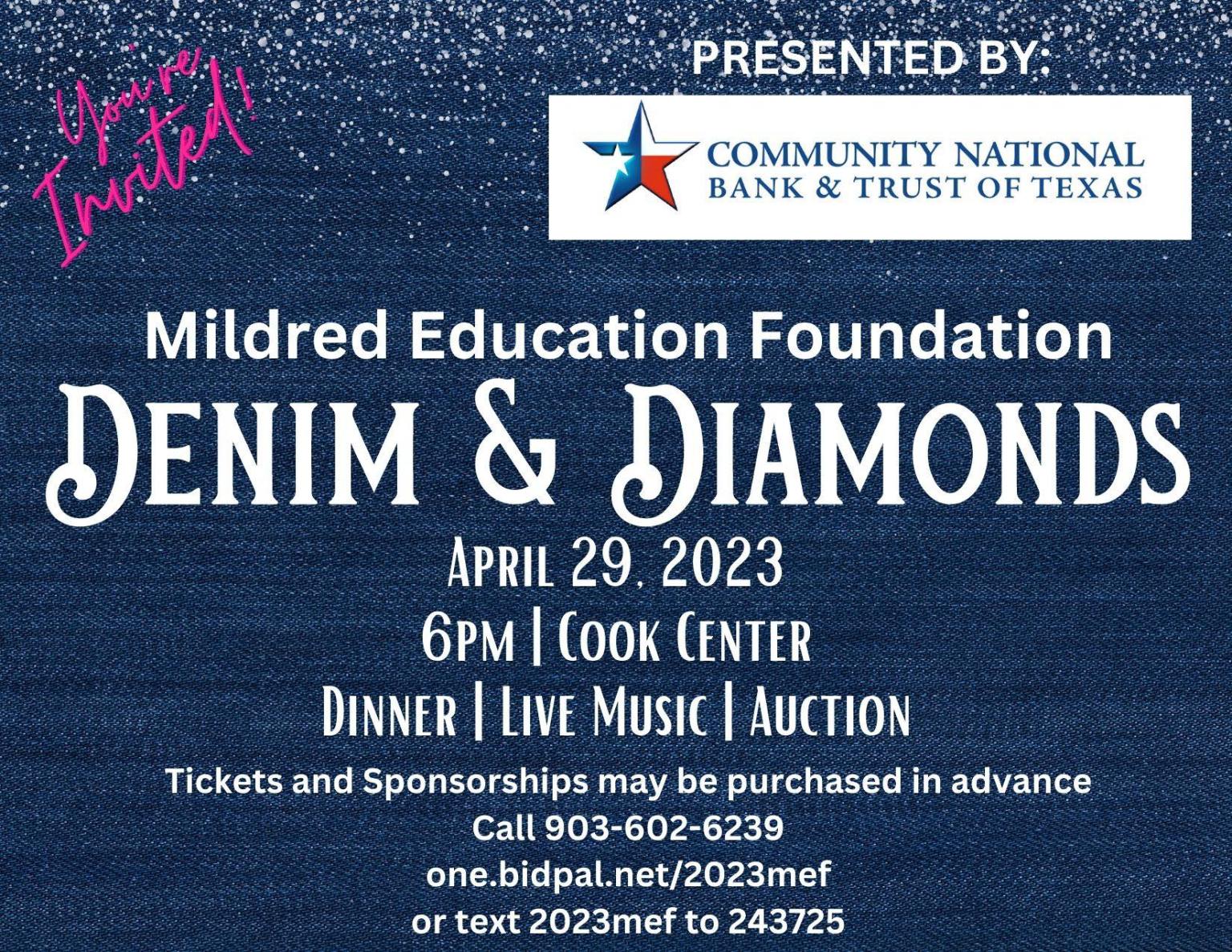DENIM & DIAMONDS EVENT SCHEDULED AT COOK CENTER IN APRIL - The NavCo ...