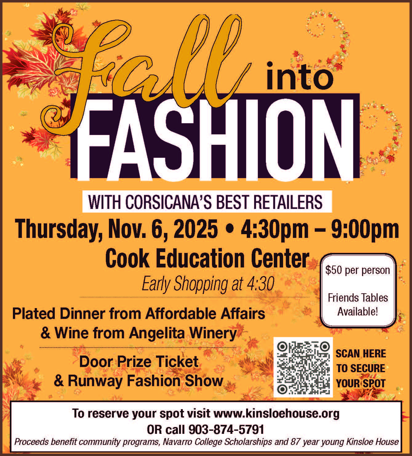 ‘Fall Into Fashion’ with Kinsloe House at The Cook Center - The NavCo ...